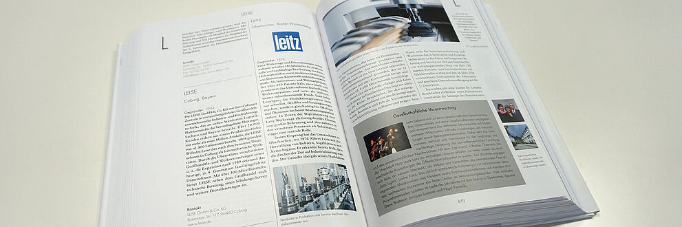 Leitz presents itself in the encyclopaedia of German family businesses ...